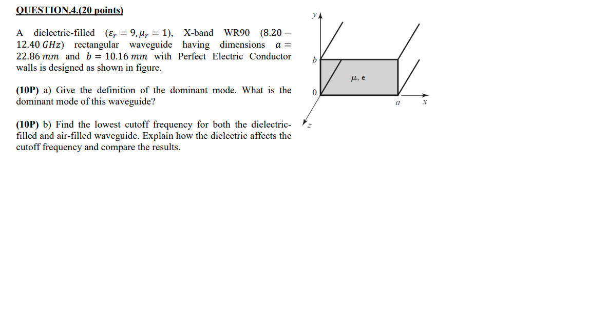 Solved QUESTION.4.(20 points) A dielectric-filled (Er = 9,= | Chegg.com