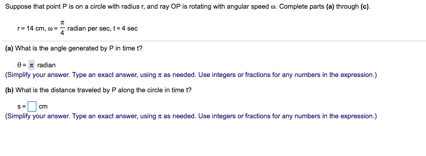 Solved Suppose that point P is on a circle with radius r, | Chegg.com