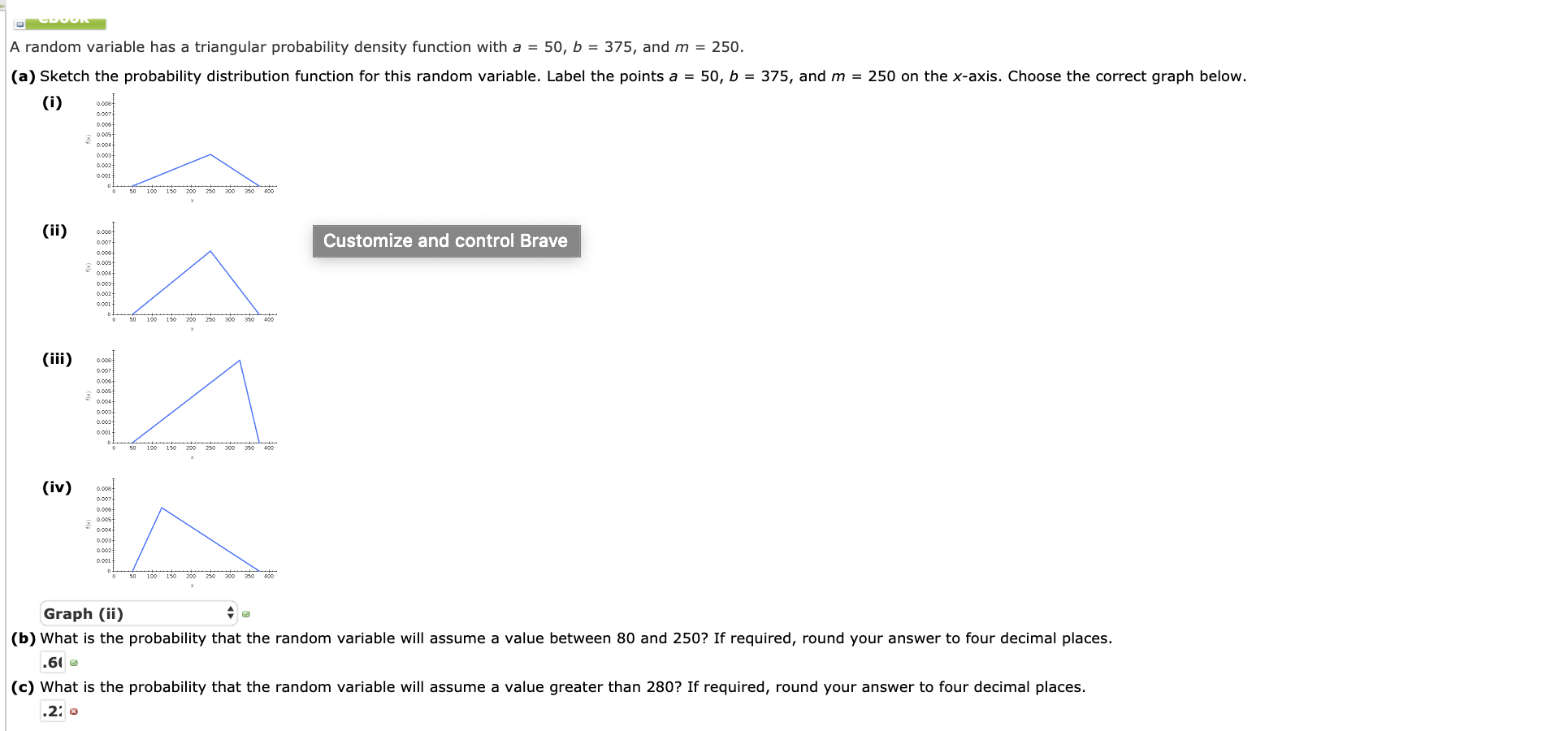 Solved What is the probability that the random variable will | Chegg.com