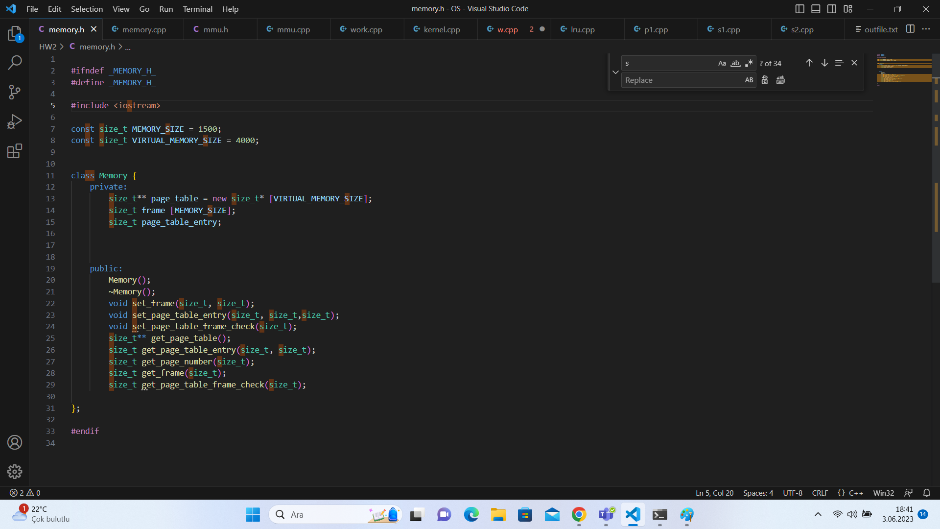Solved 123456 #include〈bits/stdc++.h> #include "mmu.h" | Chegg.com