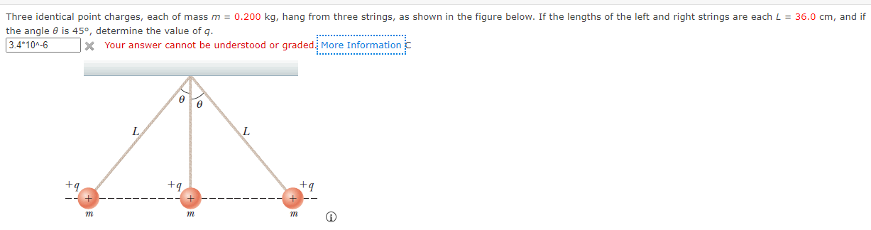 Solved Three identical point charges, each of mass m=0.200 | Chegg.com