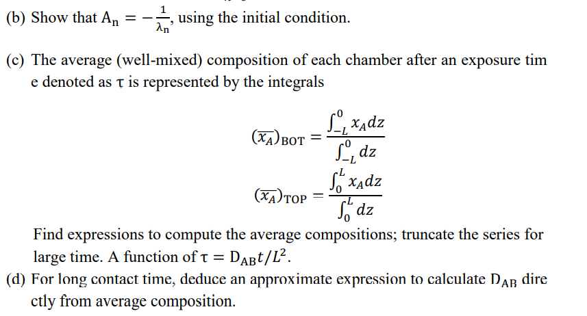 Solved 1. A Loschmidt diffusion cell is used to | Chegg.com