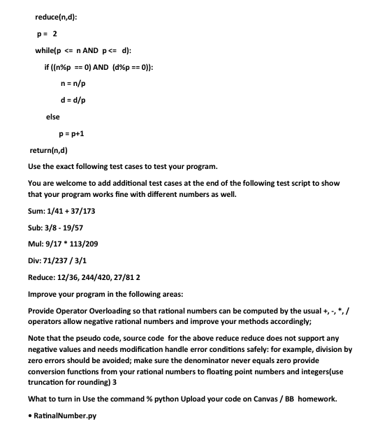 Class RationalNumber The goal of this program is to | Chegg.com