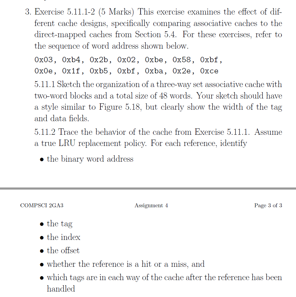 3. Exercise 5.11.1-2 (5 Marks) This exercise examines | Chegg.com