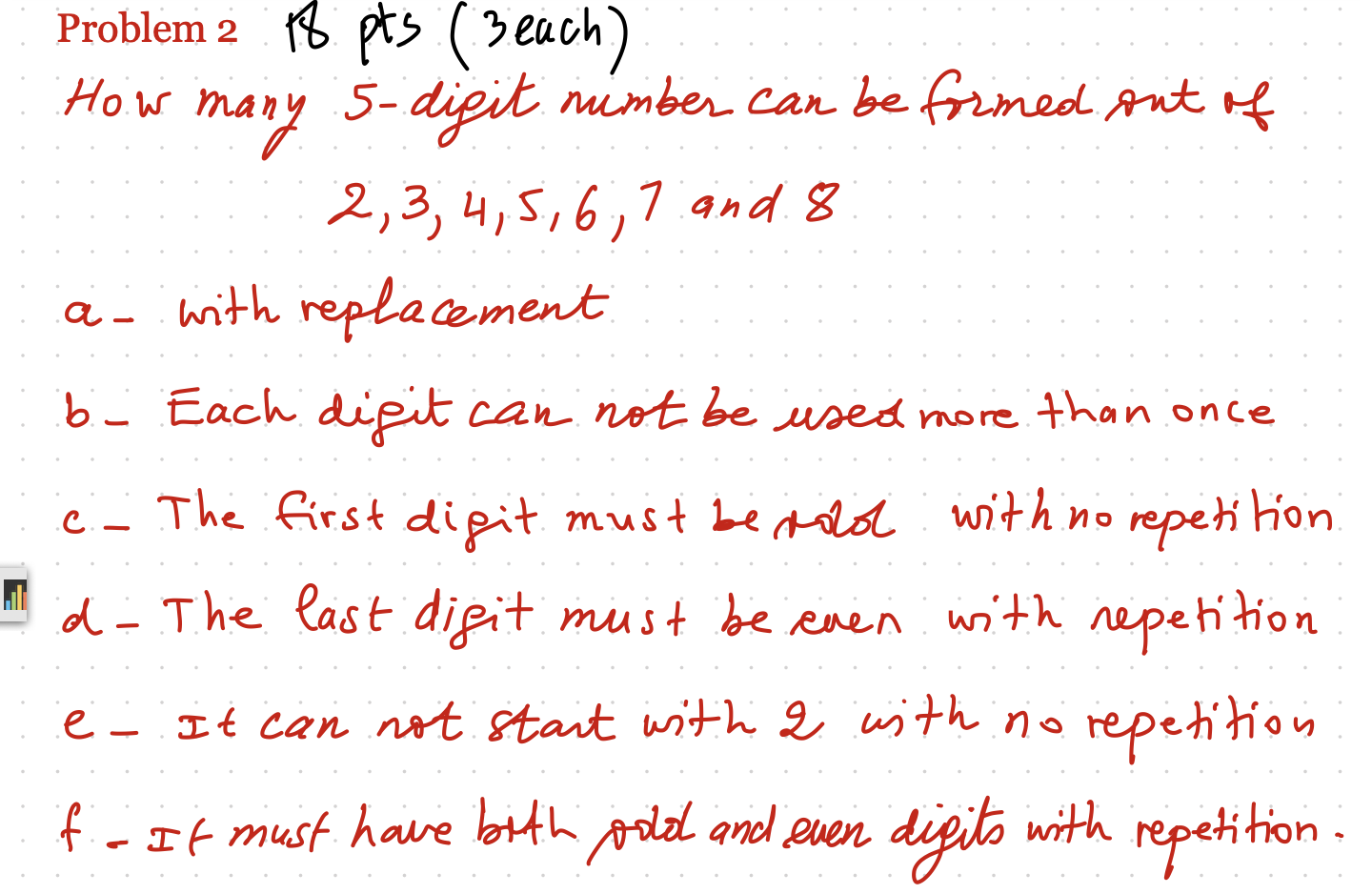 Solved Problem 2 if pts (3each) How many 5-digit number can | Chegg.com