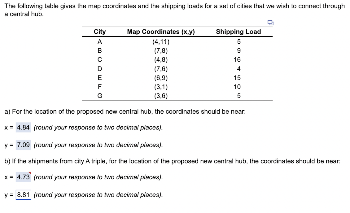solved-the-following-table-gives-the-map-coordinates-and-the-chegg