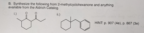 Solved B. Synthesize the following from | Chegg.com