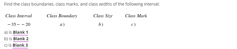 Solved Find the class boundaries, class marks, and class | Chegg.com