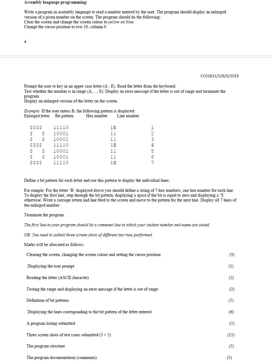 Solved Assembly Language Programming Write A Program In 