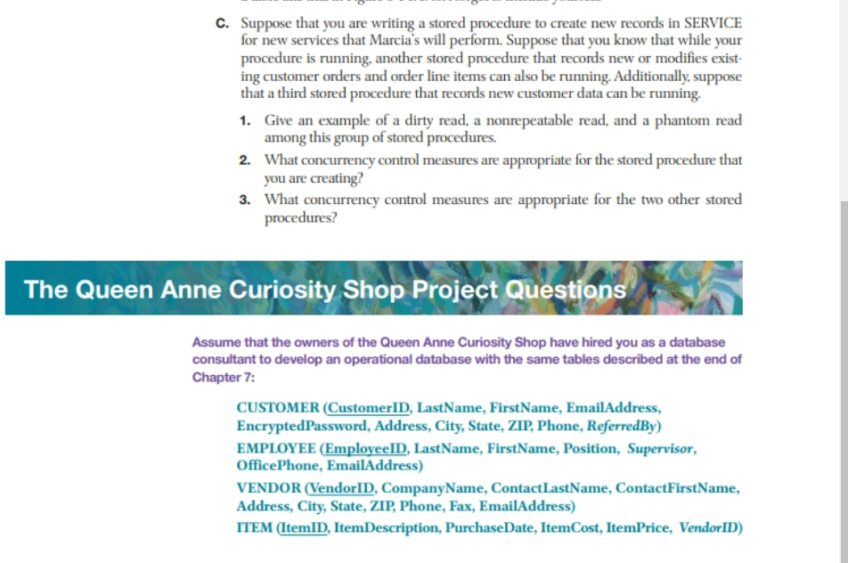 Solved Study The Queen Anne Curiosity Shop section for | Chegg.com