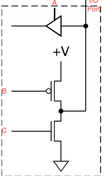 Solved The following figure shows the internal circuit | Chegg.com