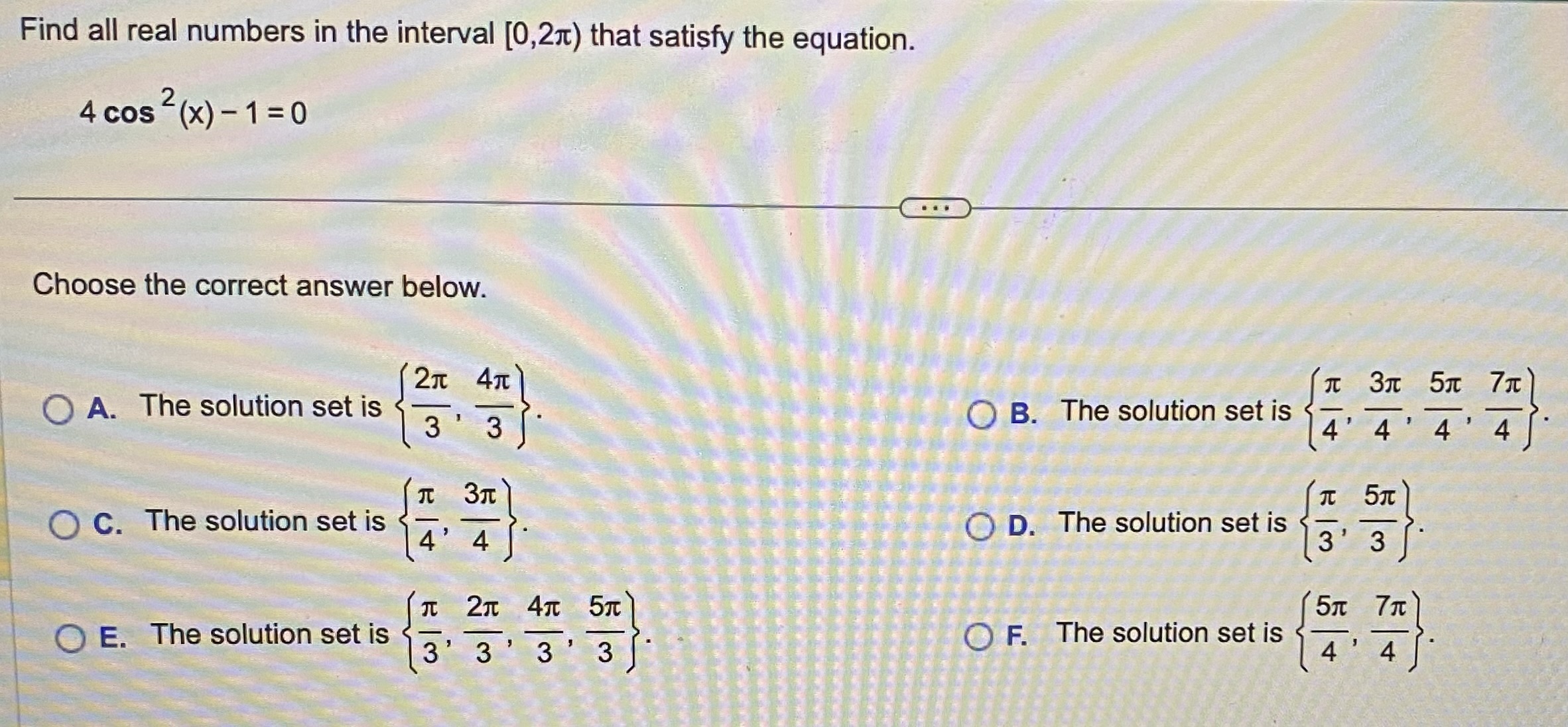 Solved Find all real numbers that satisfy the equation. | Chegg.com