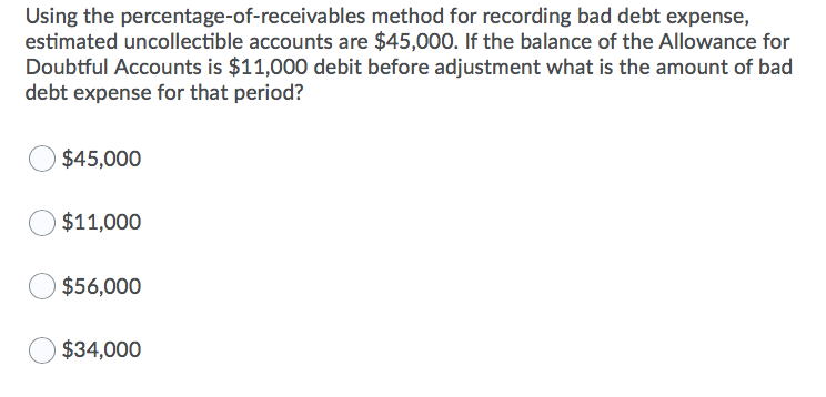 Solved Using the percentage-of-receivables method for | Chegg.com