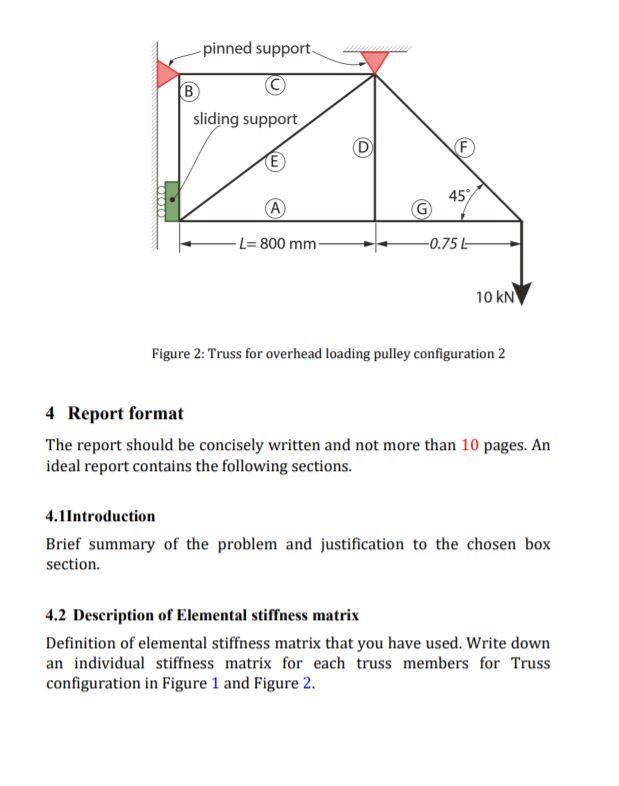 Solved -pinned support (В sliding support F E ORO 45 A G | Chegg.com