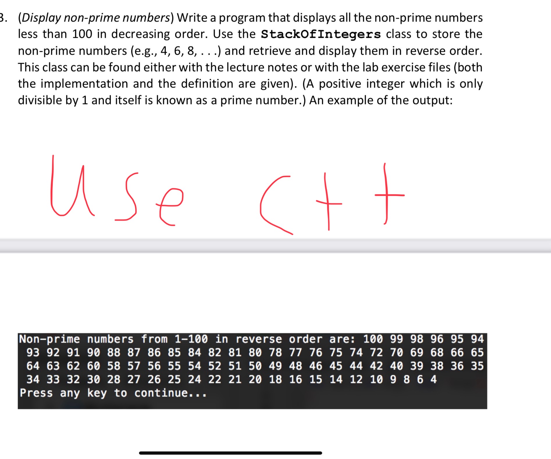Solved (Display non-prime numbers) Write a program that | Chegg.com