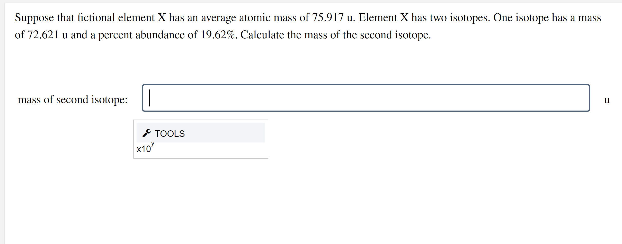 Solved Suppose that fictional element X has an average | Chegg.com Solved Suppose that fictional element X has an average | Chegg.com