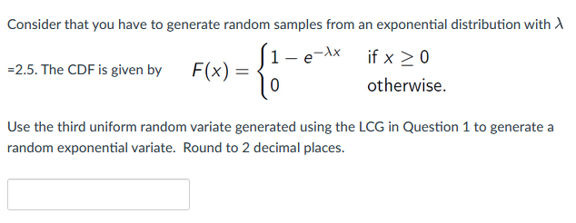 Solved 1. A fundamental PRNG to generate uniform random | Chegg.com