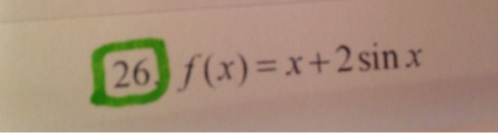 Solved Consider the function on the interval (0,2pi), find | Chegg.com