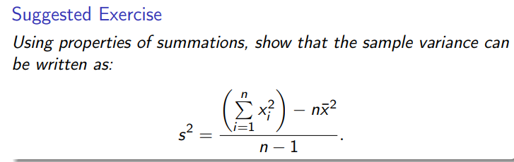 Solved Suggested Exercise Using properties of summations, | Chegg.com