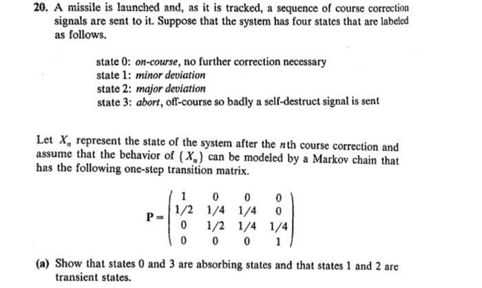 Solved 20. A missile is launched and, as it is tracked, a | Chegg.com