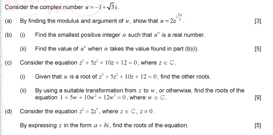 Solved Consider the complex number u=−1+3i. (a) By finding | Chegg.com