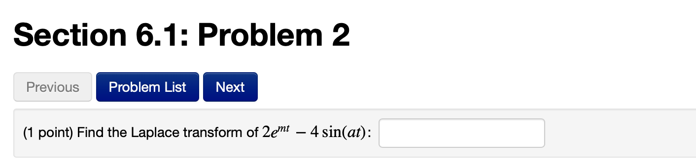 Solved Section 6.1: Problem 2 Previous Problem List Next (1 | Chegg.com