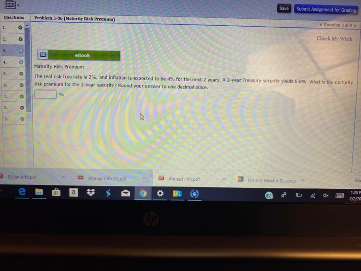 Solved Save Submit Assignment for Grading Questions Problem | Chegg.com
