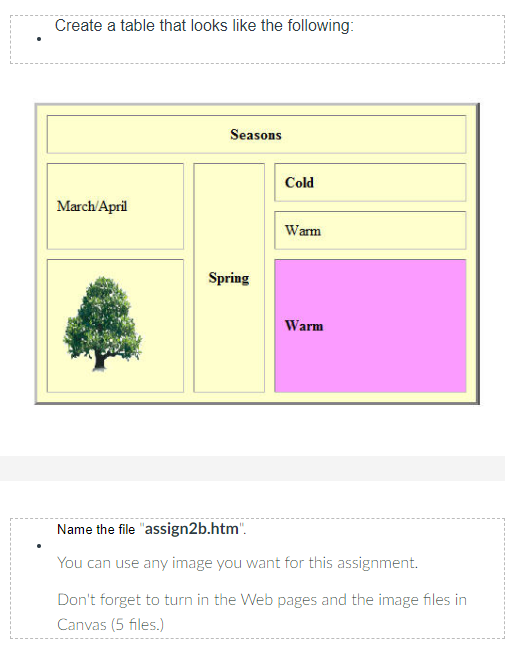 Solved Name the file "assign2b.htm". You can use any image | Chegg.com