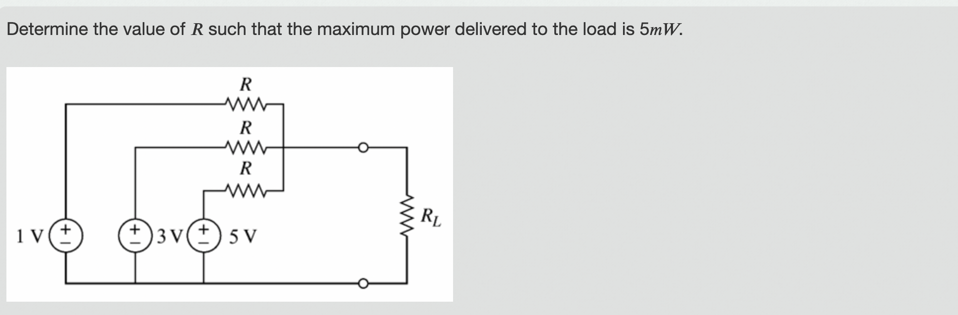 Solved Determine the value of R such that the maximum power | Chegg.com