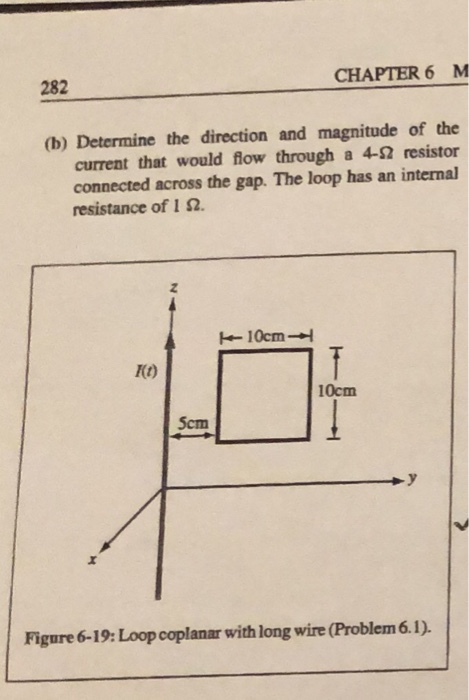 Solved 6.6 The square loop shown in Fig. 6-19 is coplanar | Chegg.com