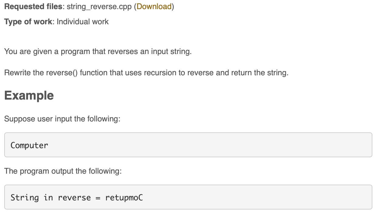 Solved Requested Files Stringreversecpp Download Type 