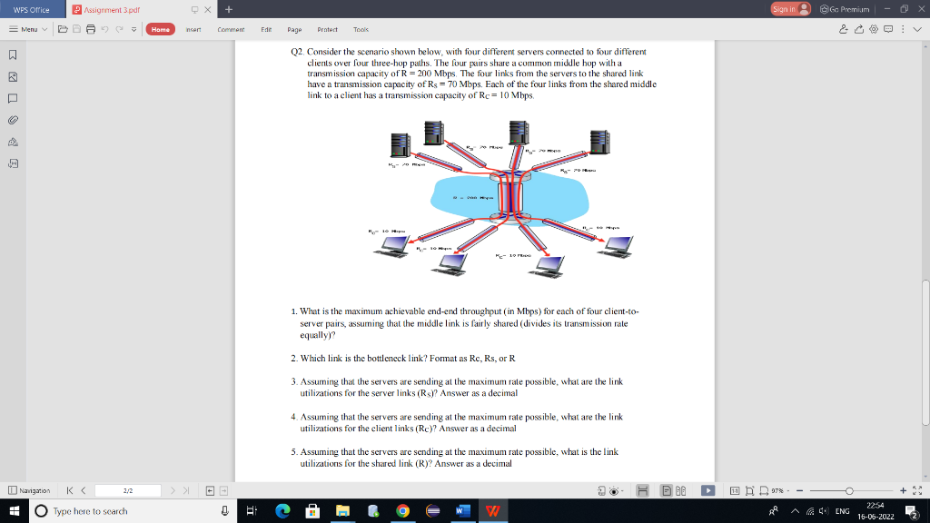 Solved WPS Office Menu v $ € 国 - H Navigation 2 | Chegg.com
