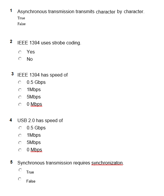 Solved 1 Asynchronous transmission transmits character by | Chegg.com