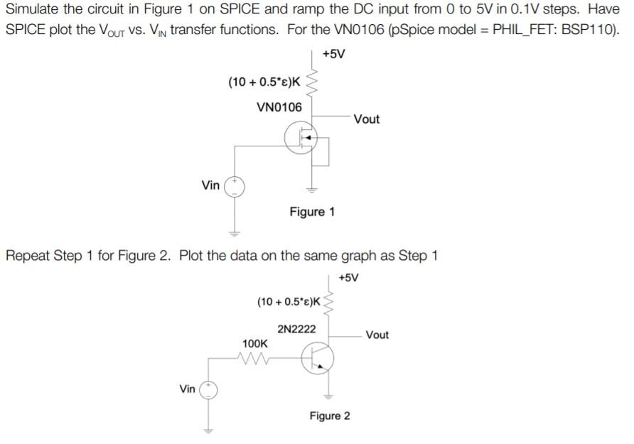 Solved Parts: 1. A VN0106N3 (2N4351) MOSFET, alternately | Chegg.com