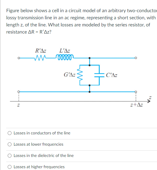 Solved Figure below shows a cell in a circuit model of an | Chegg.com