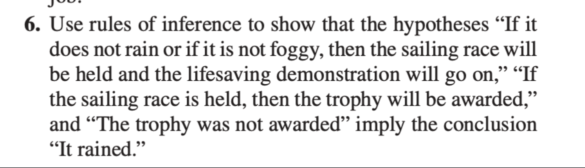 Solved 6. Use rules of inference to show that the hypotheses | Chegg.com