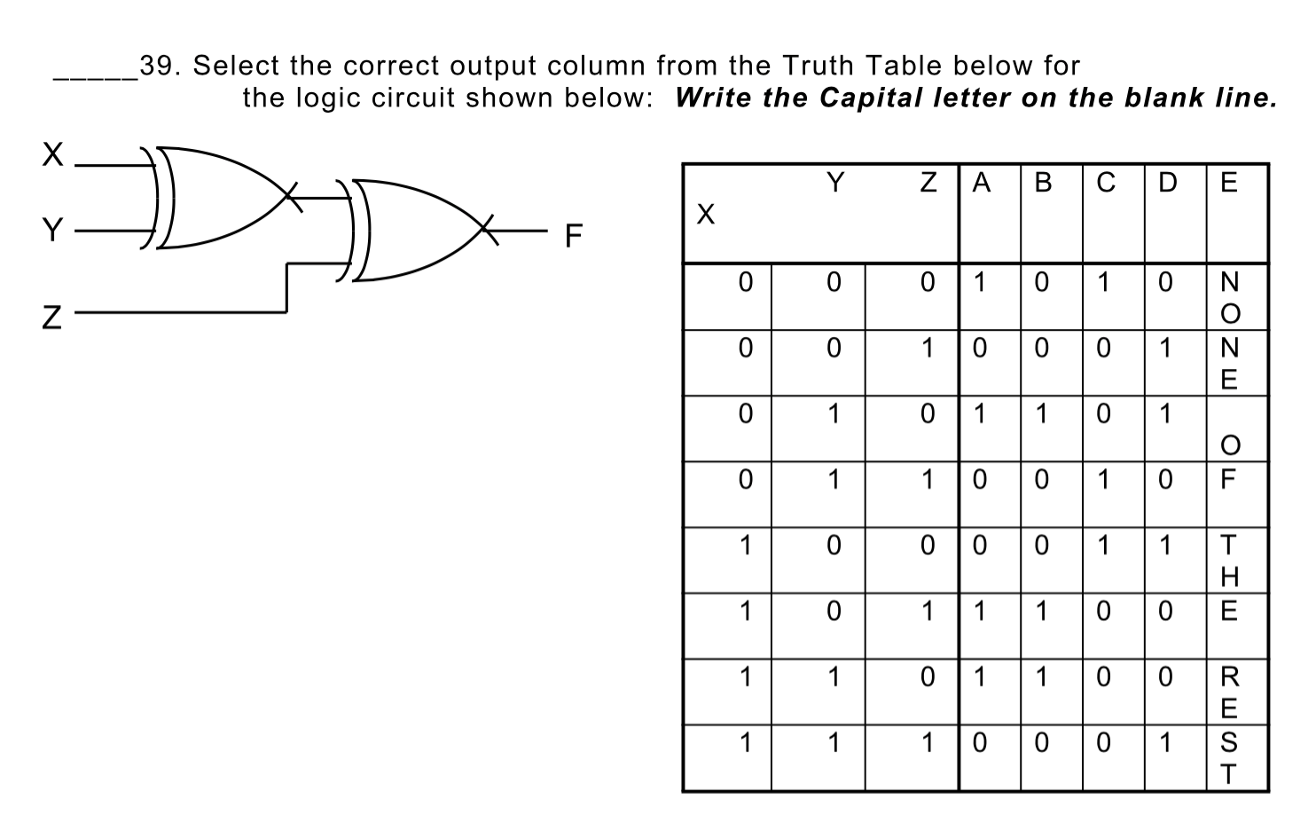 Solved Match the following equivalent gates. 36. A. 37. B. 그 | Chegg.com