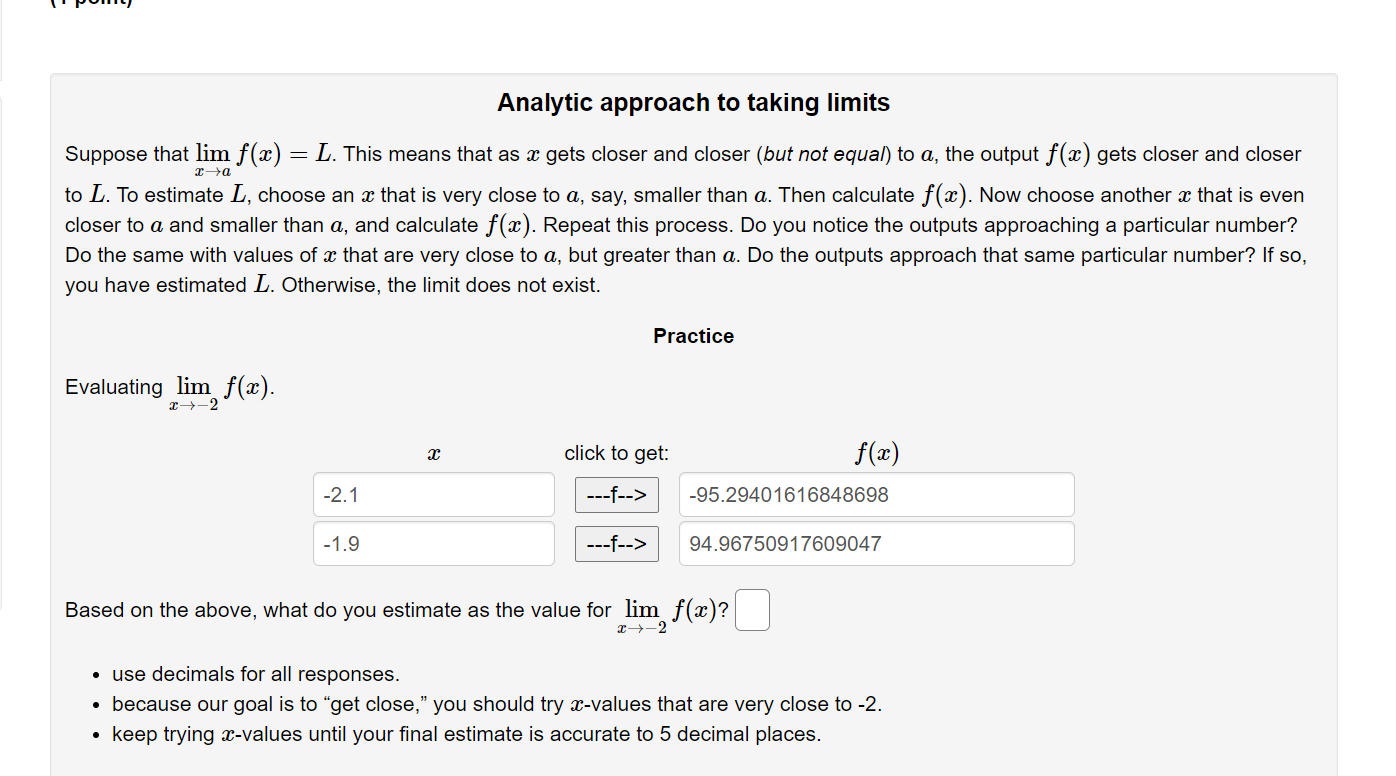 Solved Analytic approach to taking limits -a Suppose that | Chegg.com