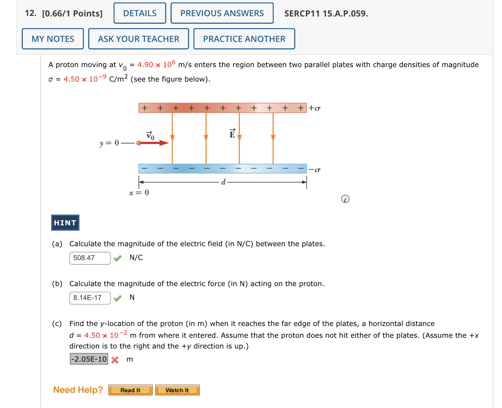 Solved A Proton Moving At V0 4 90×106 M S Enters The Region