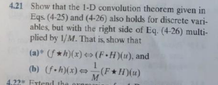 Solved show that the 1-D convolution theorem given in | Chegg.com
