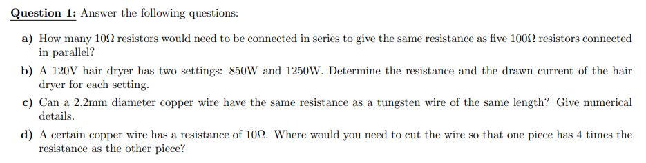 Solved Question 1: Answer the following questions: a) How | Chegg.com