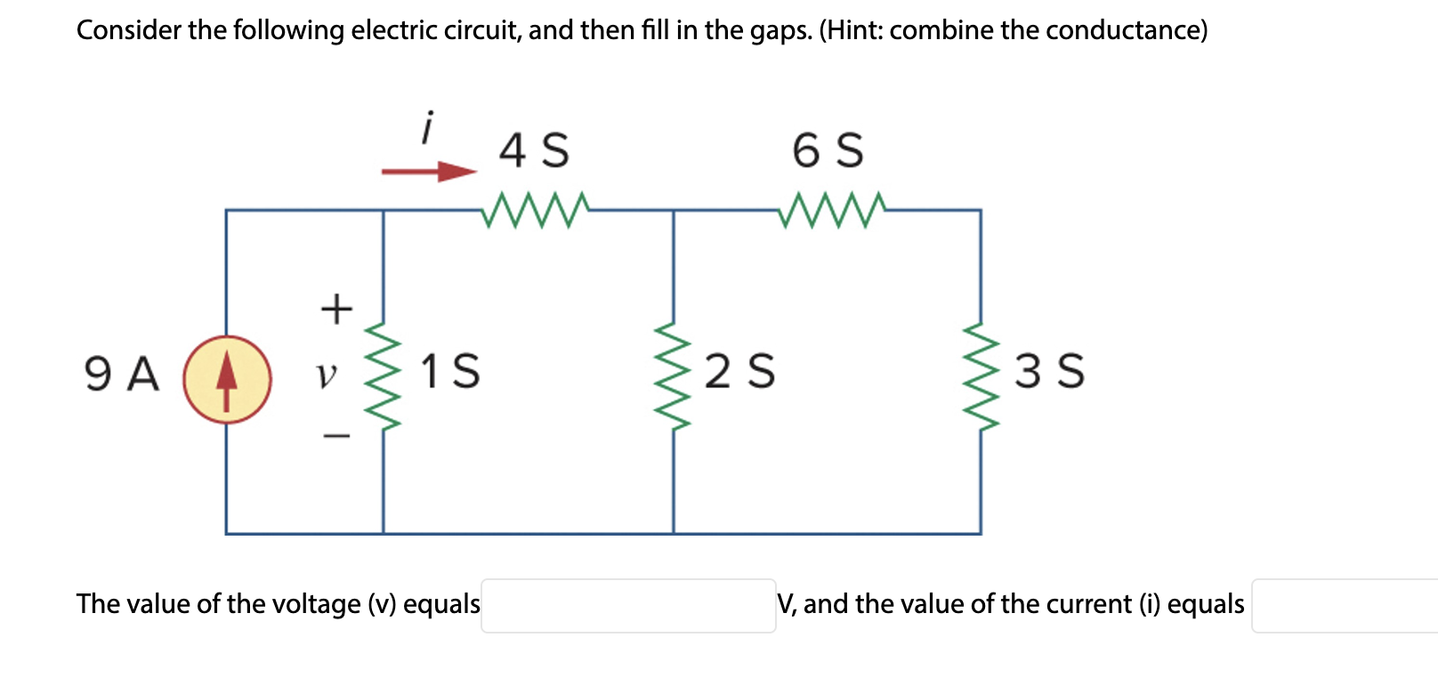 Solved Calculate The equivalent conductance (Geq) in the | Chegg.com