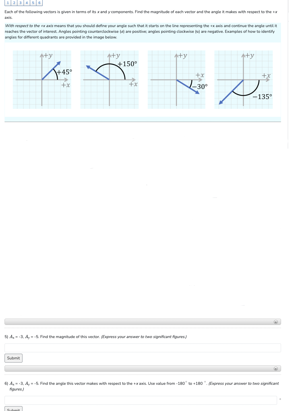 Solved Each of the following vectors is given in terms of | Chegg.com
