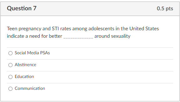 Solved Question 1 0.5 pts are the primary source of sexual | Chegg.com