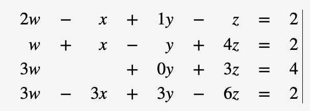 Solved The following system has an infinite number of | Chegg.com