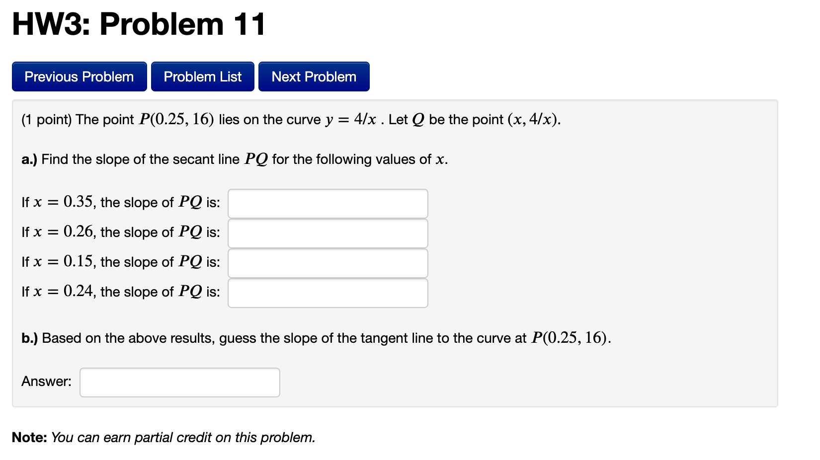Solved HW3: Problem 11 Previous Problem Problem List Next | Chegg.com