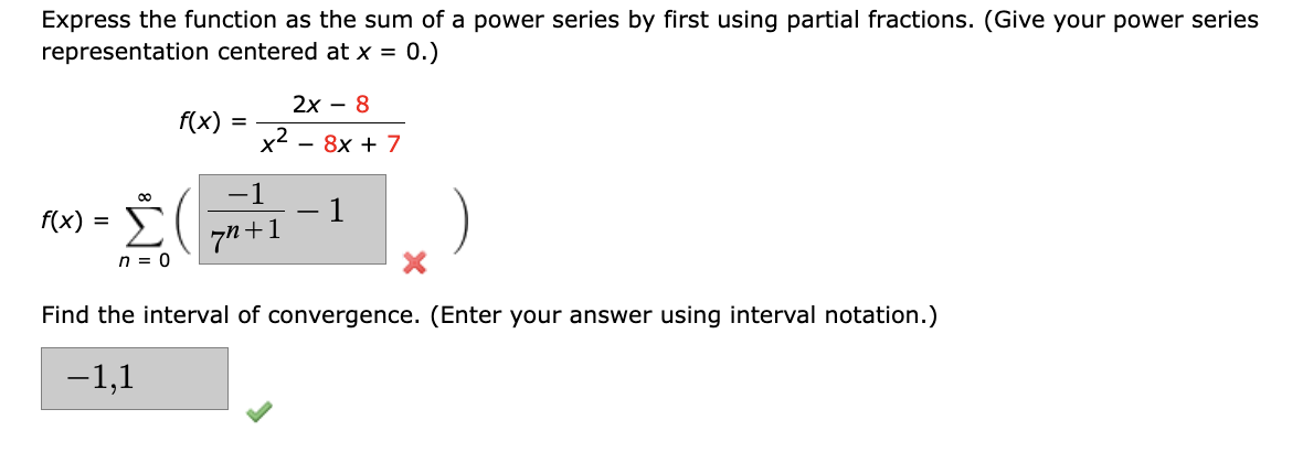Solved Express the function as the sum of a power series by | Chegg.com