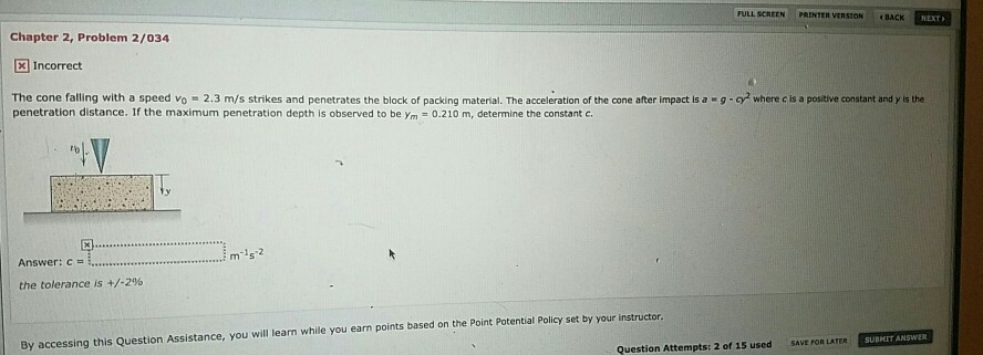 Solved FULL SCREEN PRINTER VERSION BACK NEXT) Chapter 2, | Chegg.com