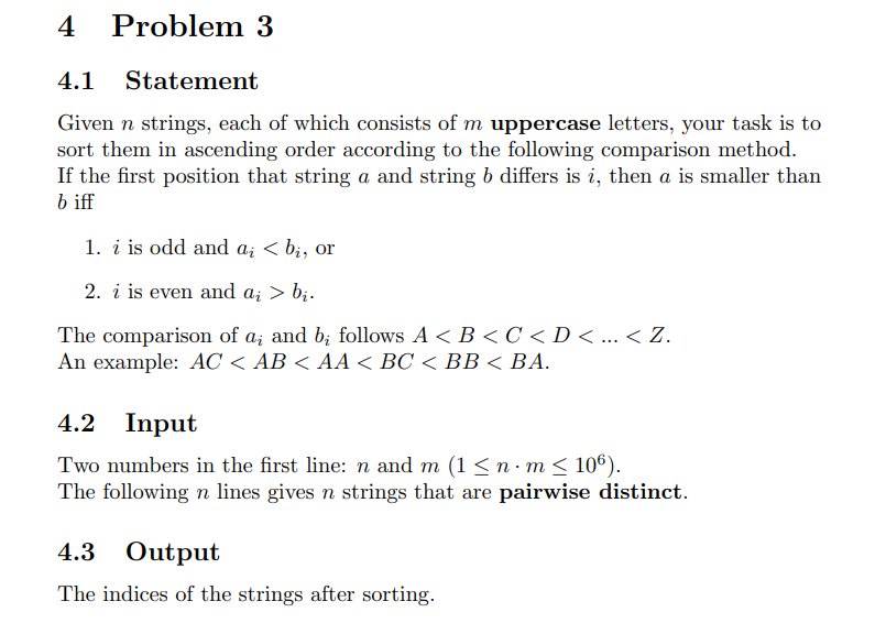 Solved 4 Problem 3 4.1 Statement Given n strings, each of | Chegg.com