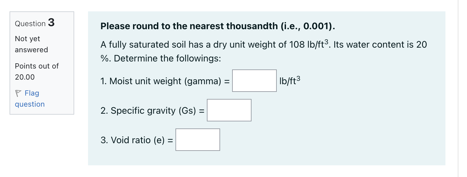 Solved Please round to the nearest thousandth (i.e., 0.001). | Chegg.com